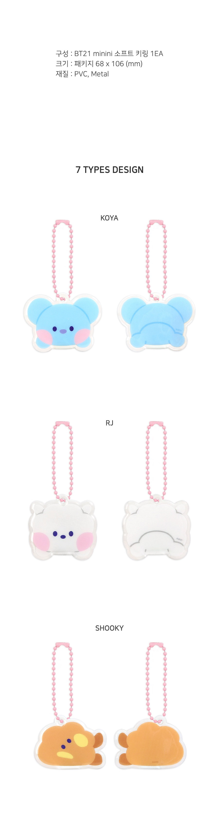 [BT21] BT21 X Monopoly Collaboration - minini Soft Keyring